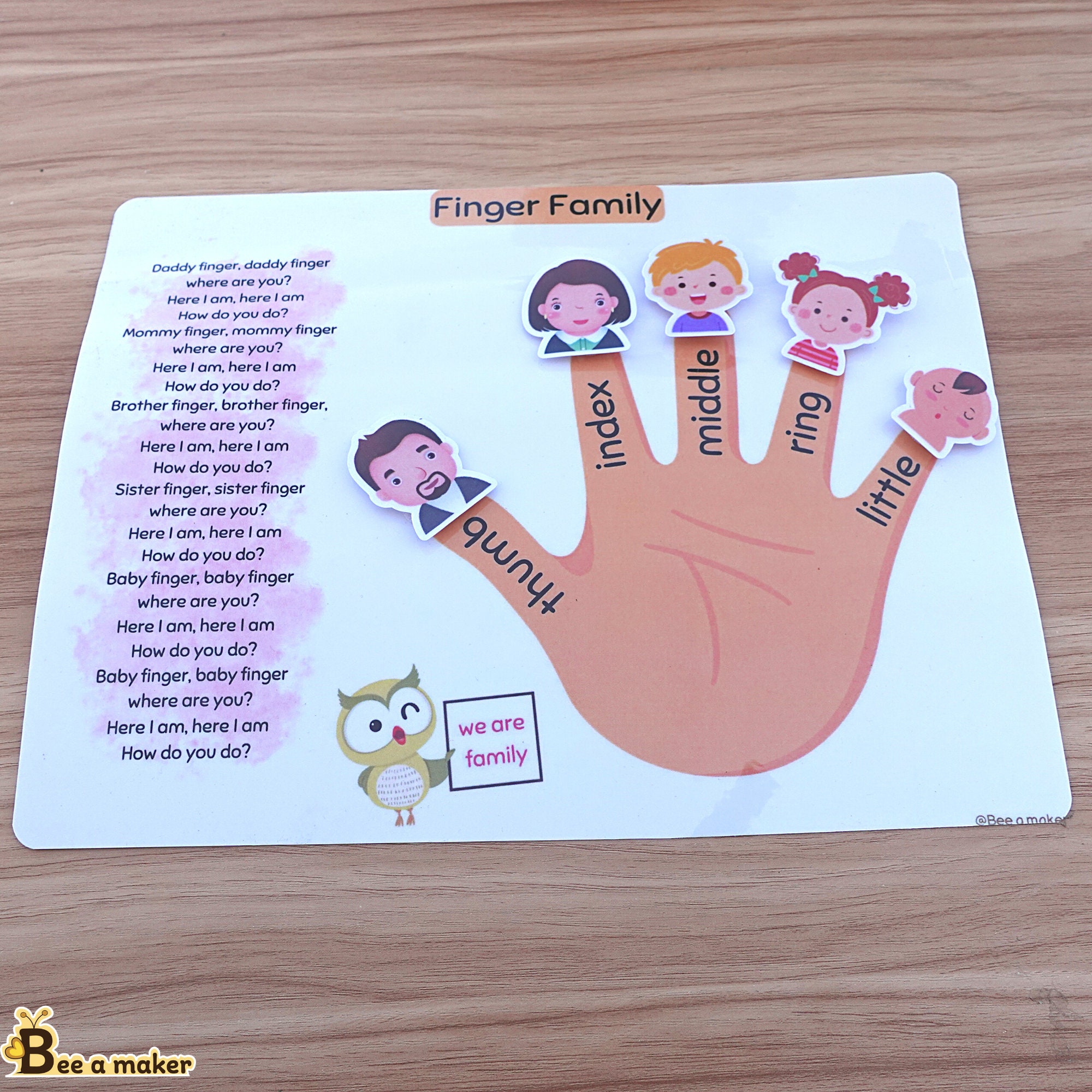 Finger Family Nursery Rhyme Busy Book Activity - Etsy