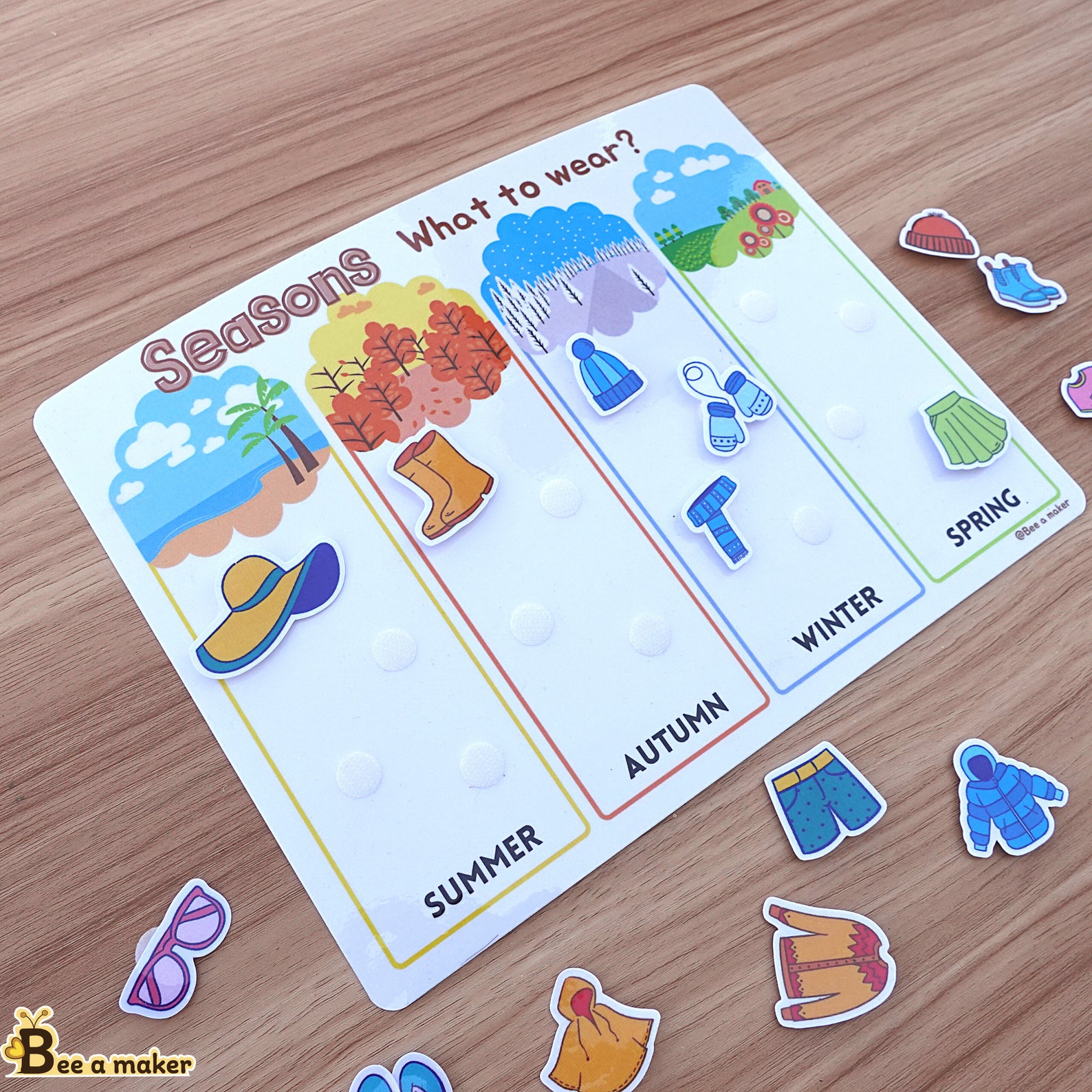 Season Wear Busy Book Printable Pdf Page Toddler Prechool - Etsy