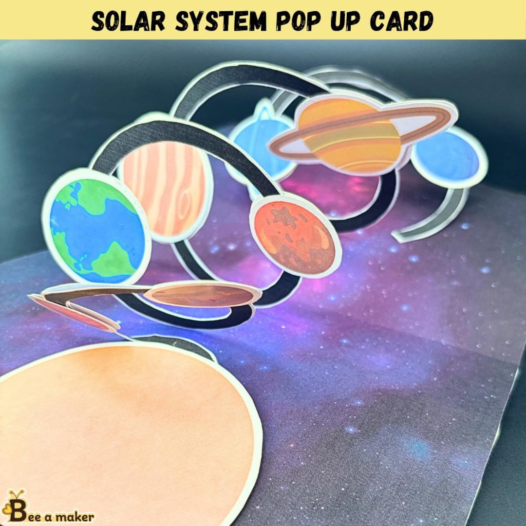3D Solar System Pop-up Craft for Kids | Space Activity Printable ...