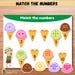 Number Matching Ice Cream Activity | 1–10 Count and Match Game ...