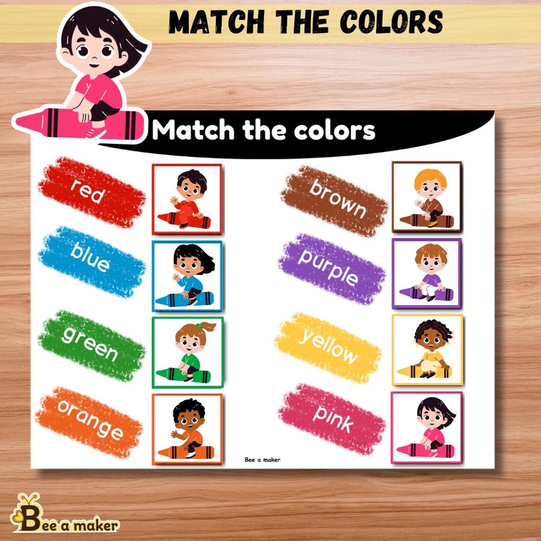 Color Matching Velcro Activity for Toddlers | Printable Educational ...