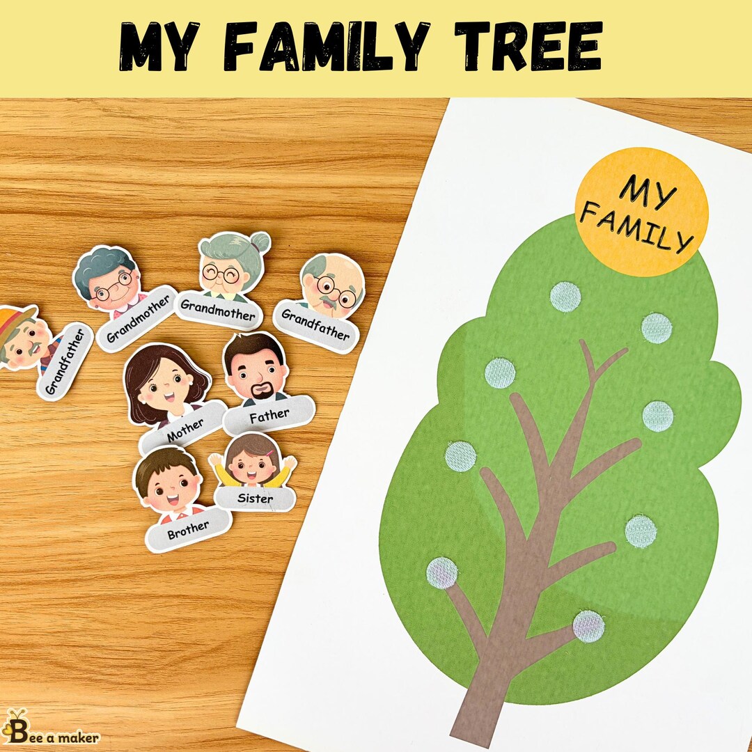 My Family Tree Busy Book Page - Etsy