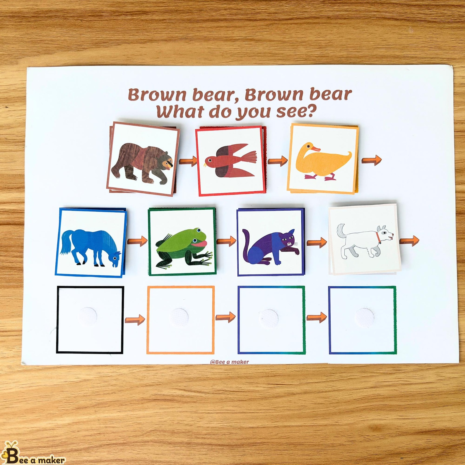 Brown Bear Brown Bear Eric Carle Busy Book Page - Etsy