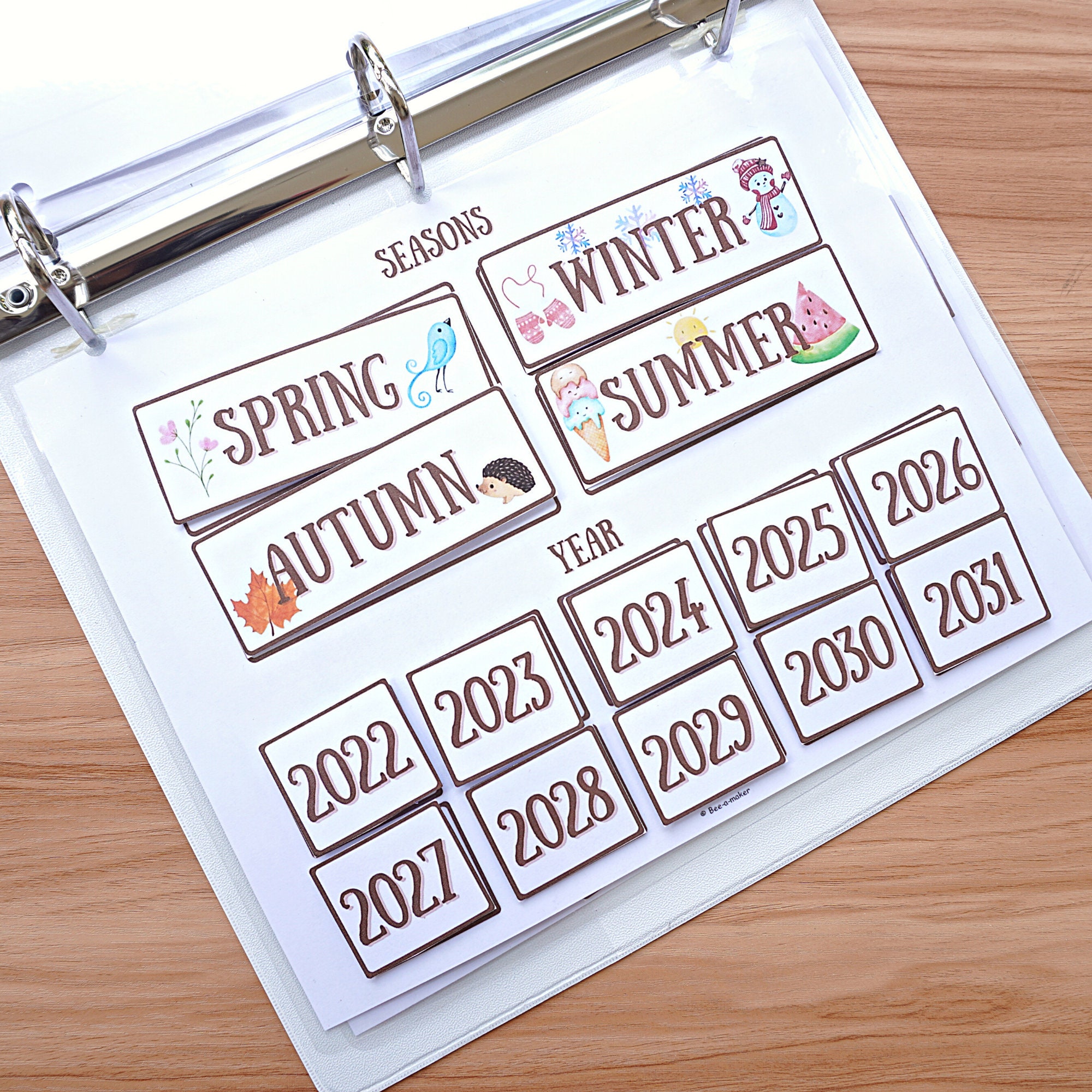 Perpetual Calendar Montessori Printable Calendar Classroom | Etsy