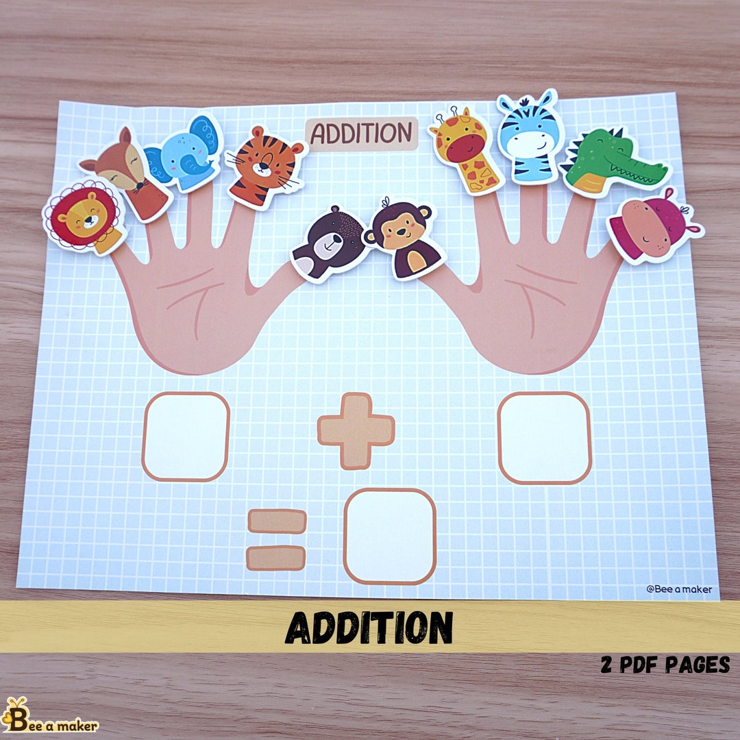 Finger Puppet Addition Busy Book Page, Preschool, Home School ...
