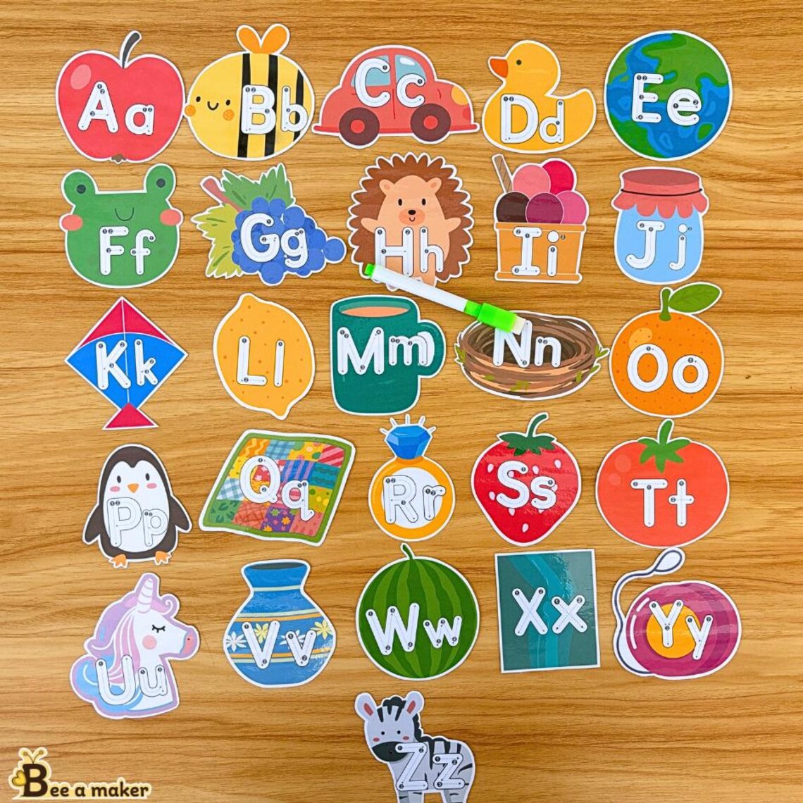 Alphabet Tracing, Flashcard, Montessori Activity - Etsy