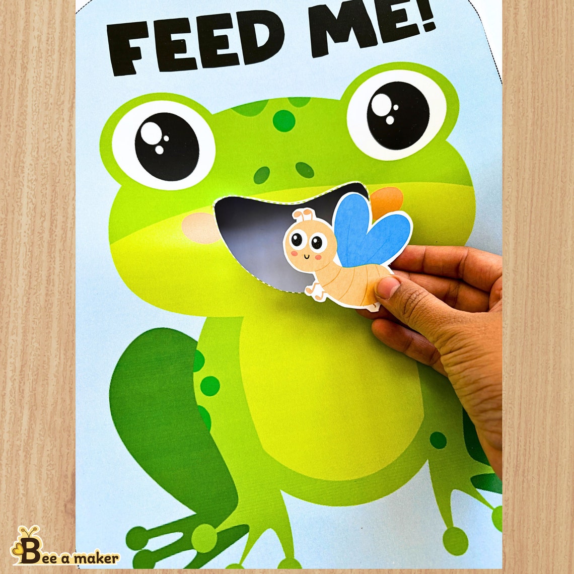 Frog-dragonfly Flisat Insert Counting Printable Activity or Carboard ...