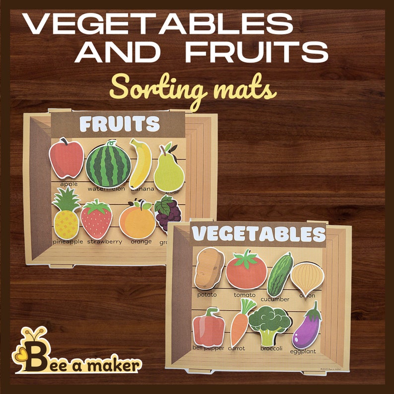 Buy Fruits and Vegetables Sorting Mats Online in India - Etsy