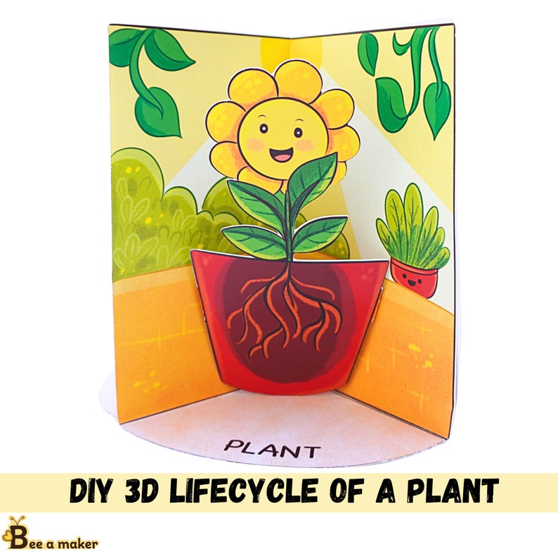 Plant Lifecycle Printable Pdf 3d Craft, Toddler, Preschool, Home School ...