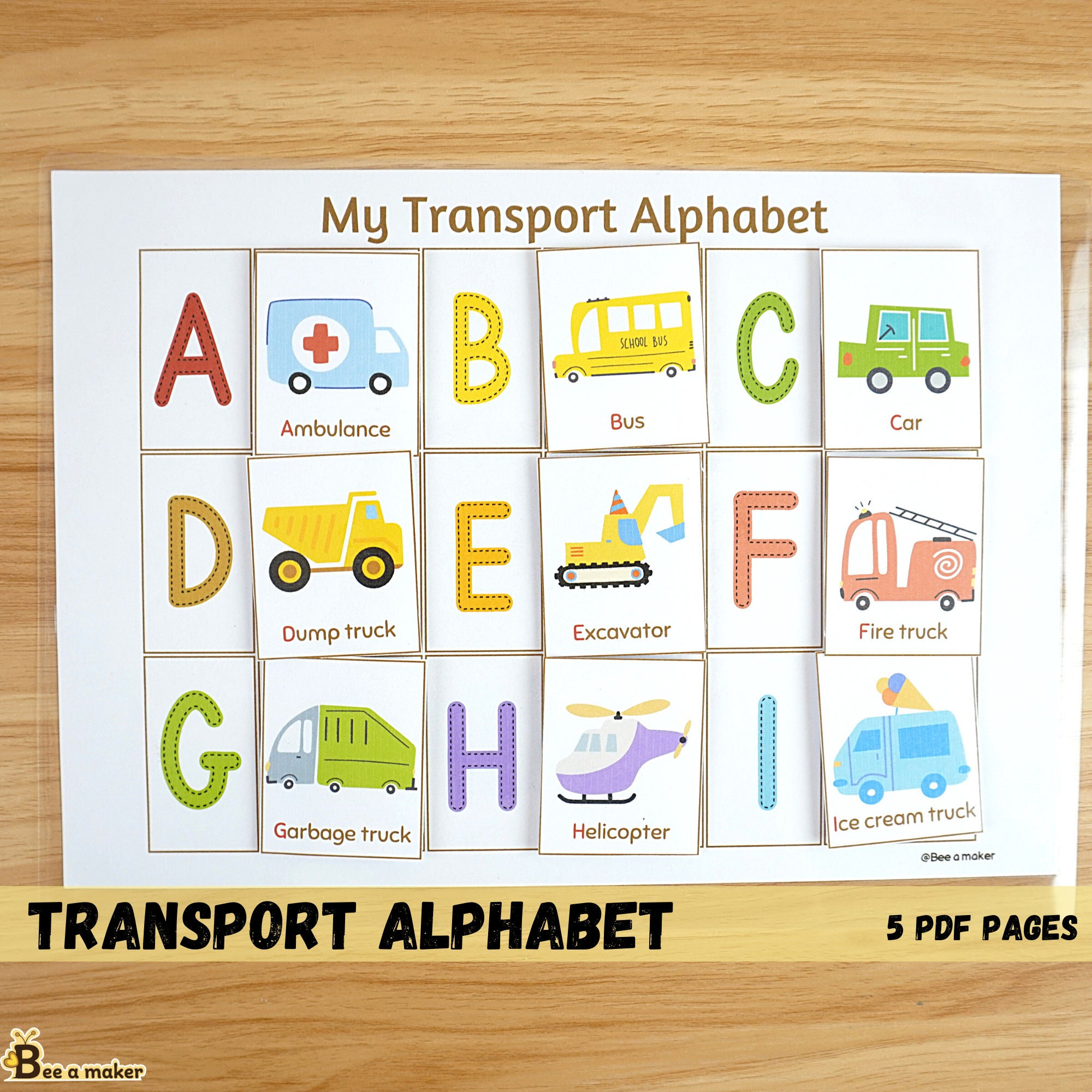 Transport Alphabet Printable Pdf Download Busy Book Pages, Vehicle ...