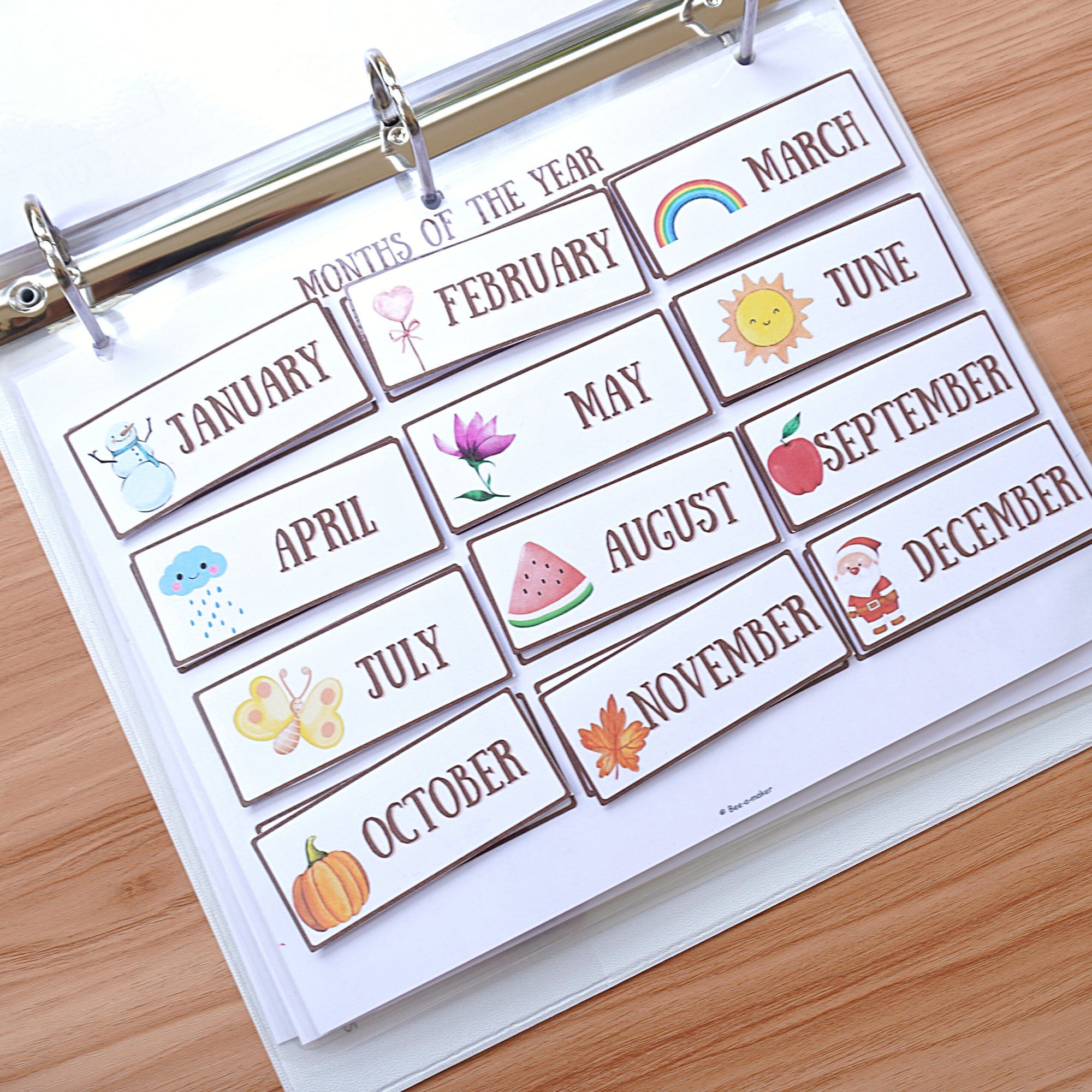 Perpetual Calendar Montessori Printable Calendar Classroom | Etsy