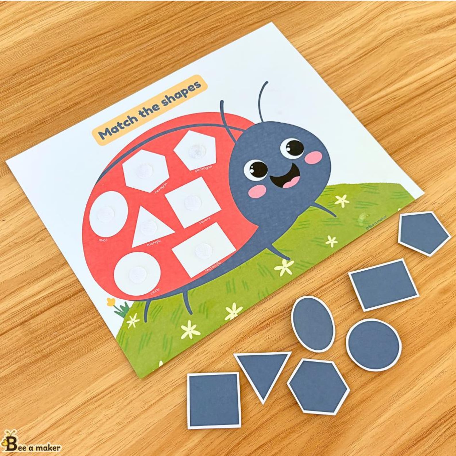 Ladybug Shape Matching Busy Book Page Activity - Etsy