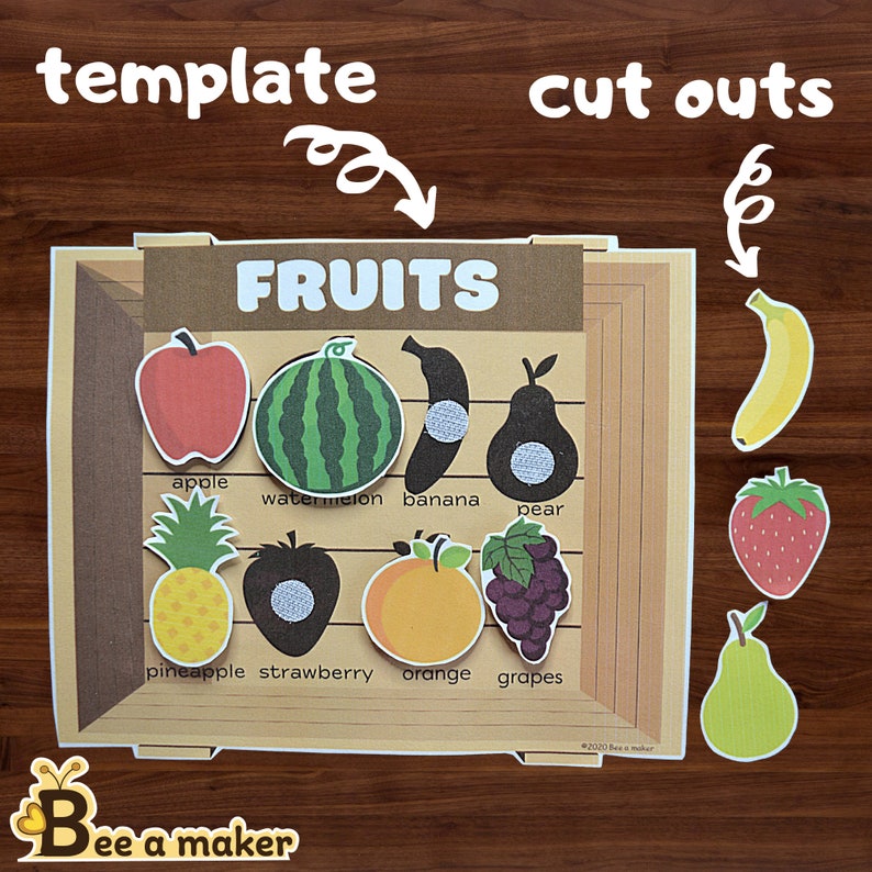 Fruits and Vegetables Sorting Mats | Etsy