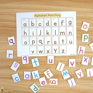 Lowercase to Lowercase Alphabet Matching Activity - Etsy