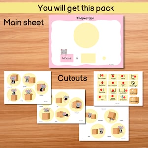 Preposition Busy Book Page - Etsy