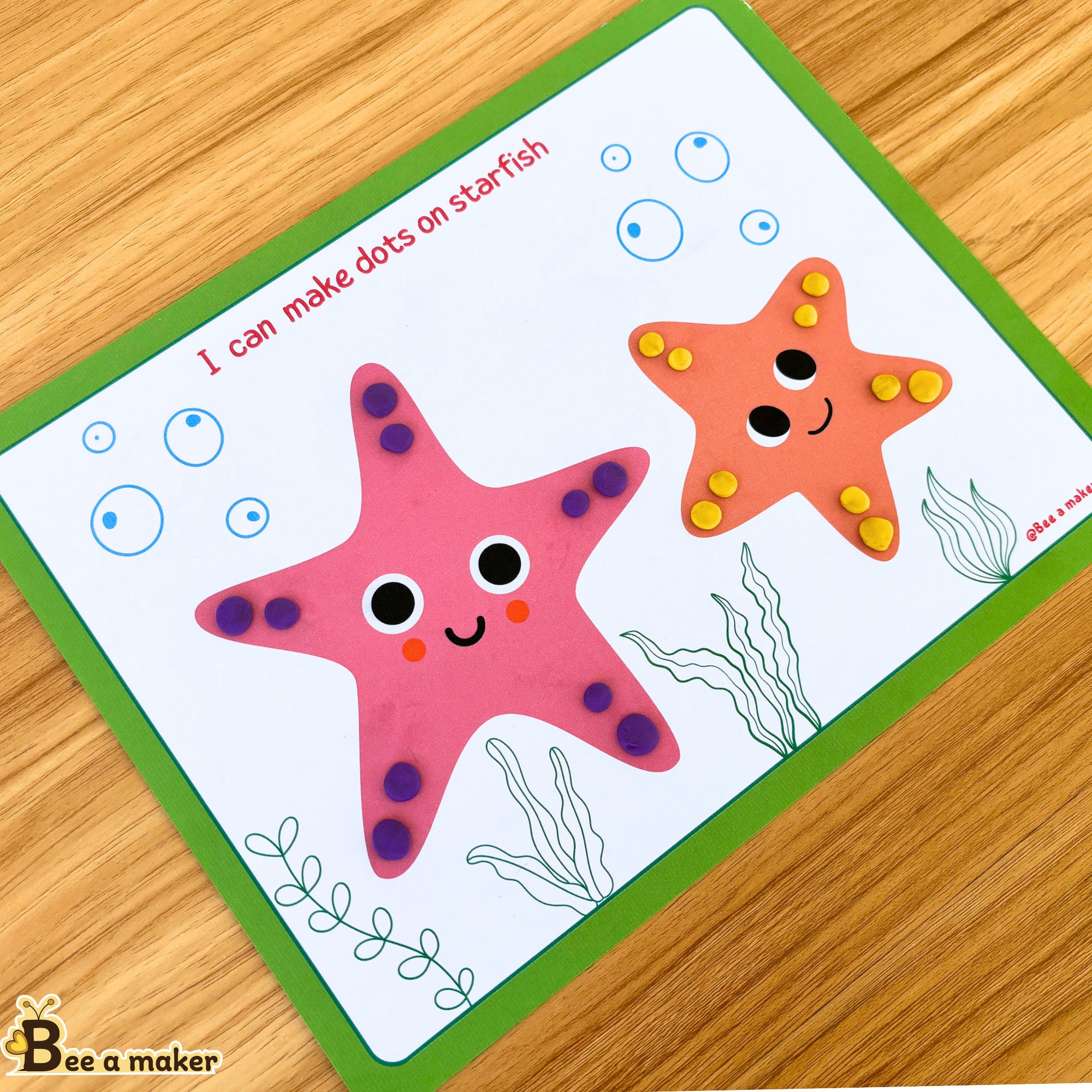 Ocean Animals Playdough Mats - Etsy