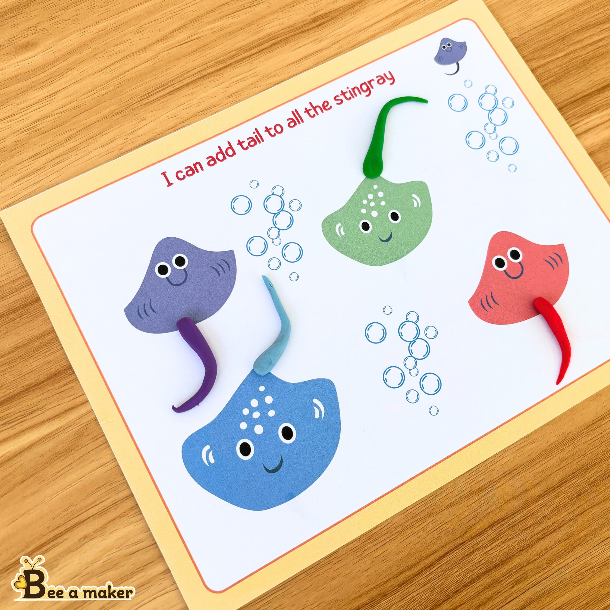 Ocean Animals Playdough Mats - Etsy