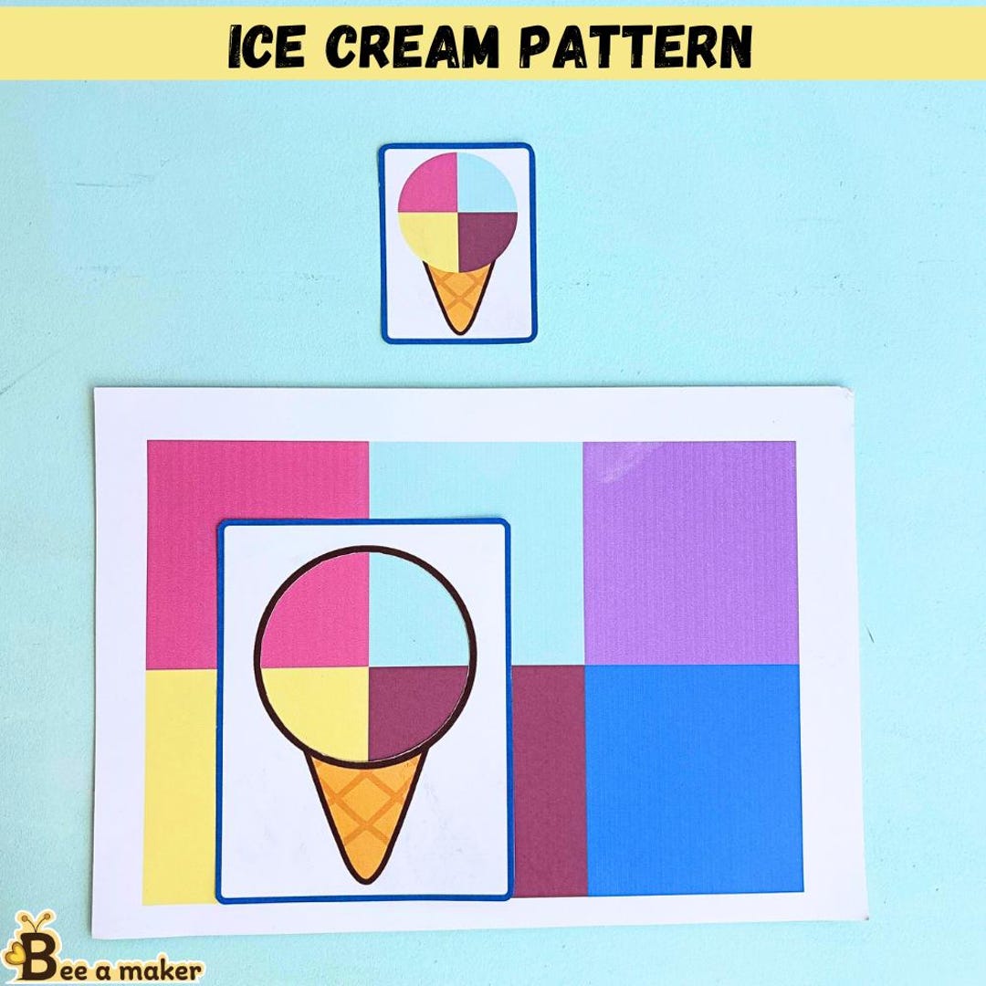 Ice Cream Color Matching Activity | Printable Toddler Learning Game ...