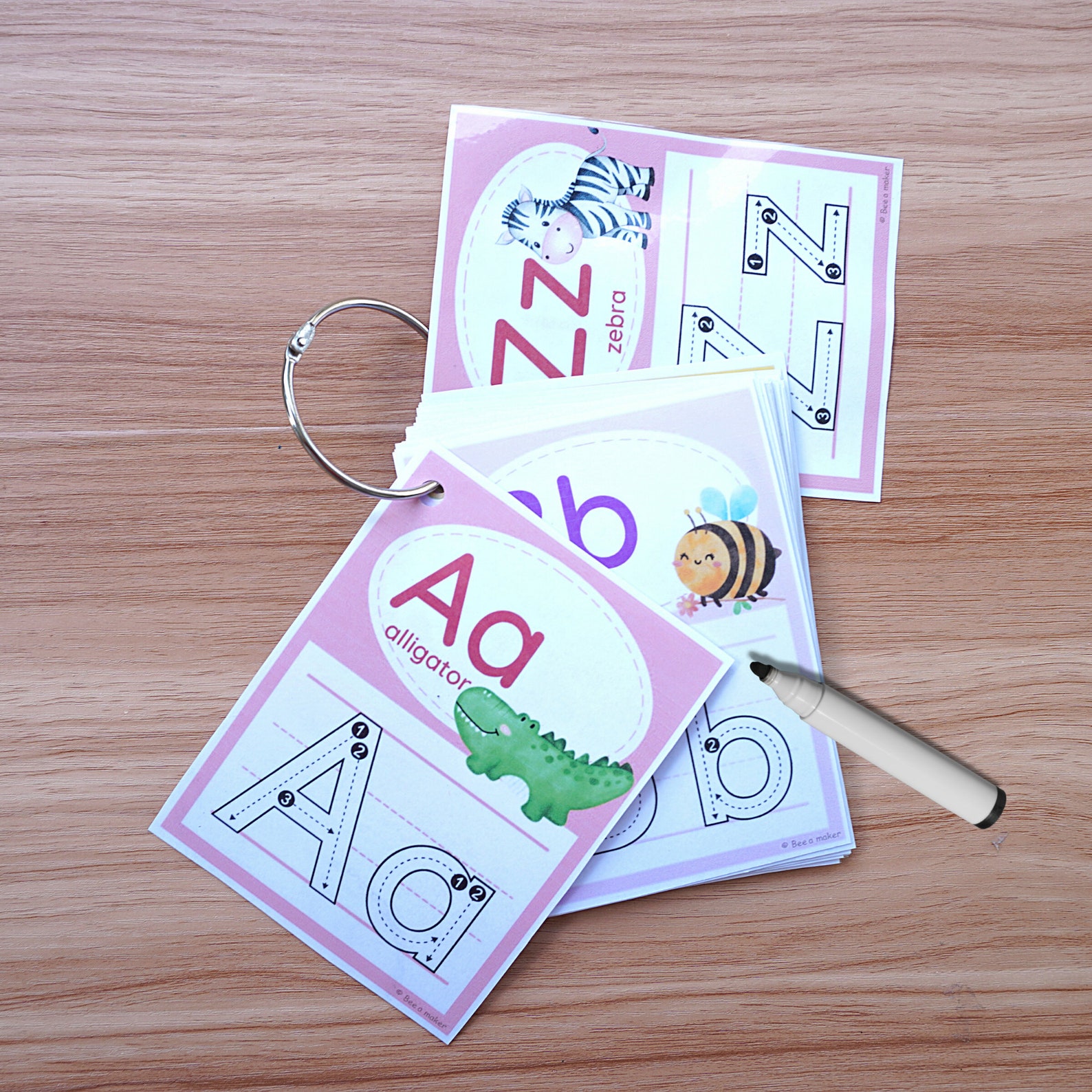 Alphabet Tracing Flashcards Uppercase and Lowercase Letter - Etsy