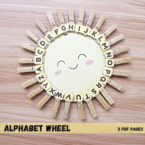Alphabet Matching Wheel Letter Matching Game Homeschool - Etsy