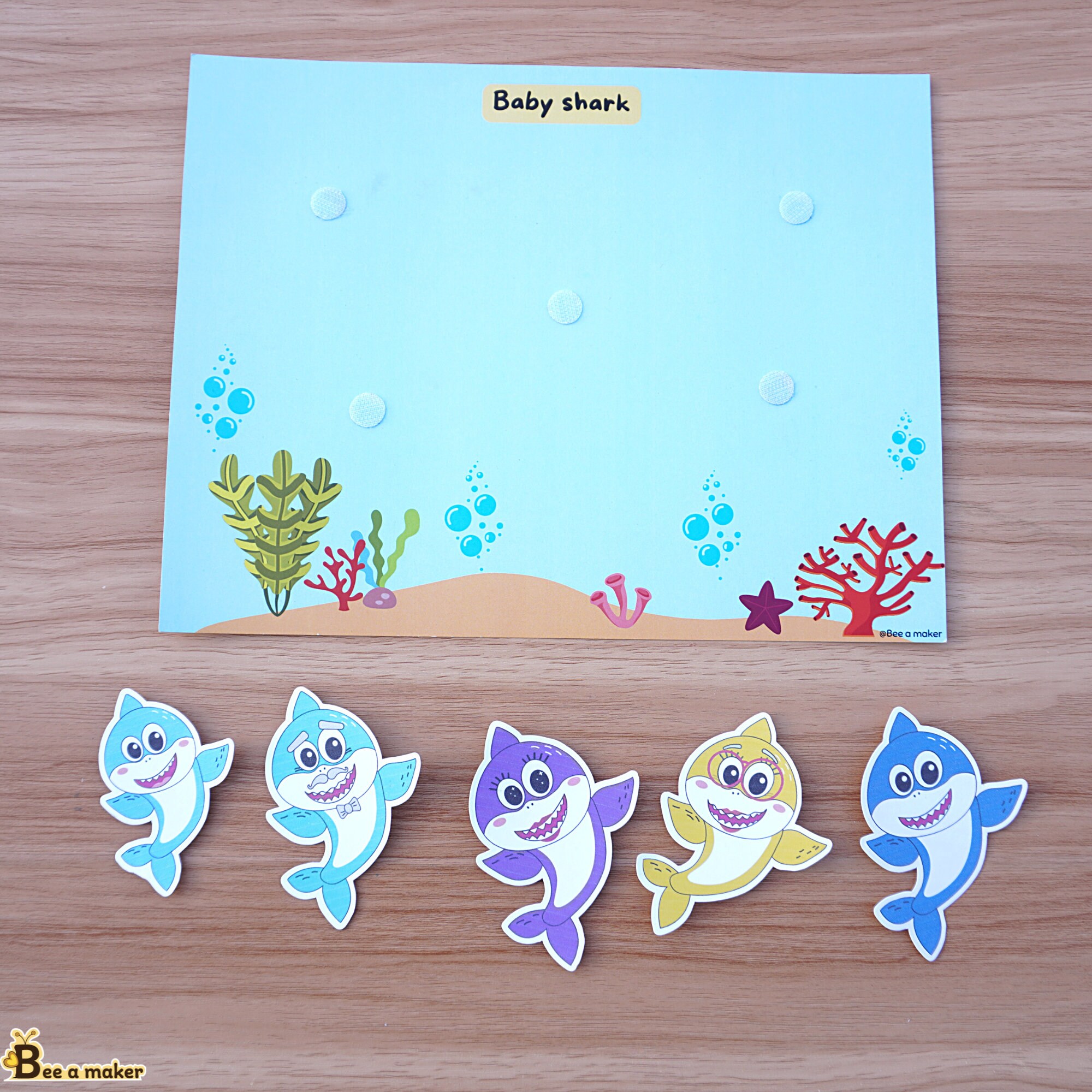 Baby Shark Nursery Rhyme Song Busy Book Printable Page, Preschool ...