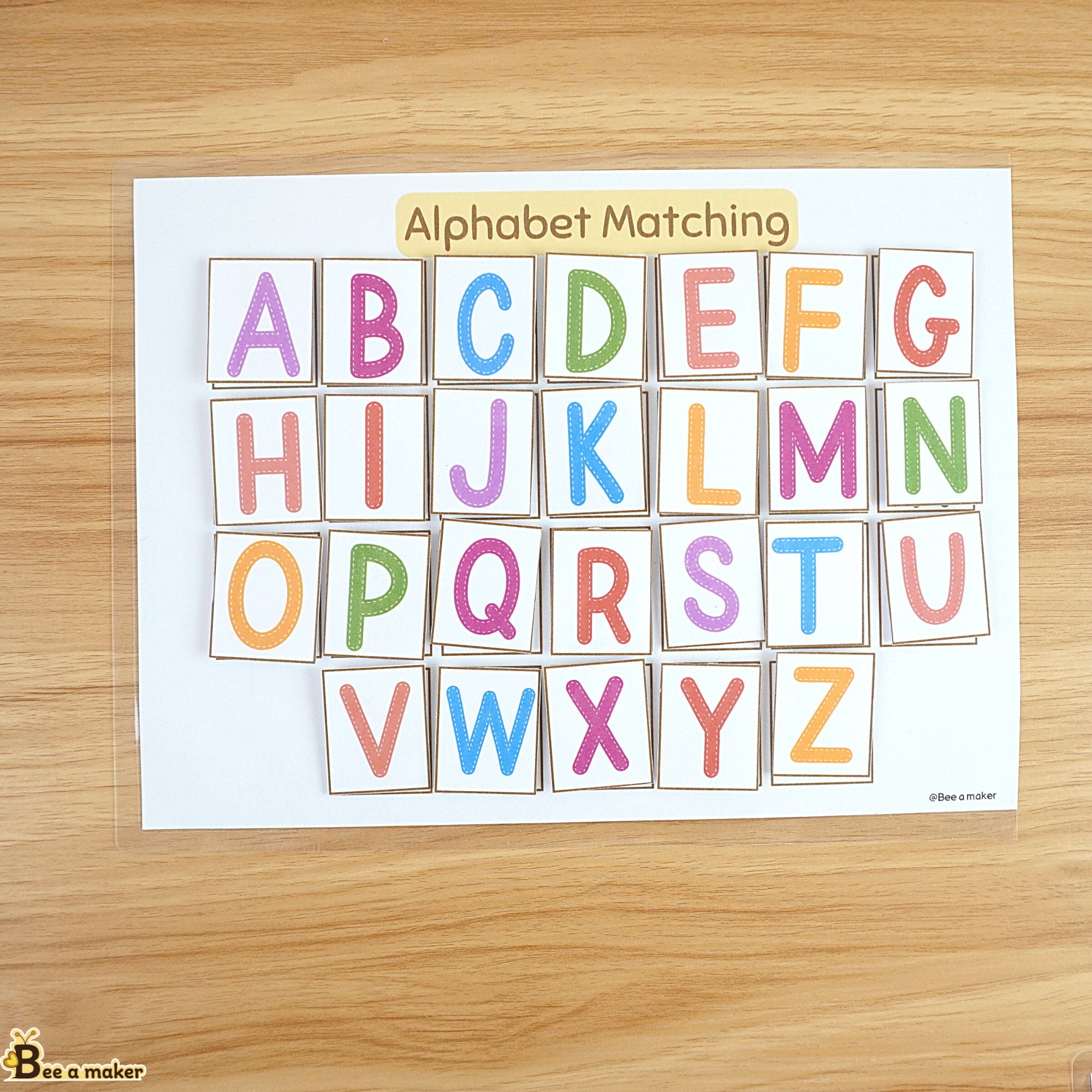 Uppercase to Uppercase Alphabet Match Printable Pdf Page, Toddler ...