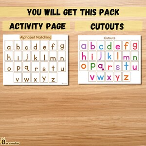 Lowercase to Lowercase Alphabet Matching Activity - Etsy