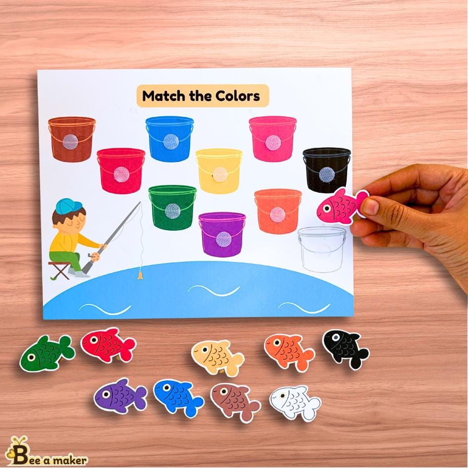 Color Matching Fish Activity for Toddlers, Homeschool and Preschool - Etsy