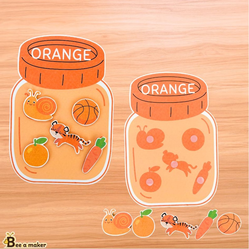 Color Matching Activity for Kids, Sorting Colors in Jars, Toddler Color ...
