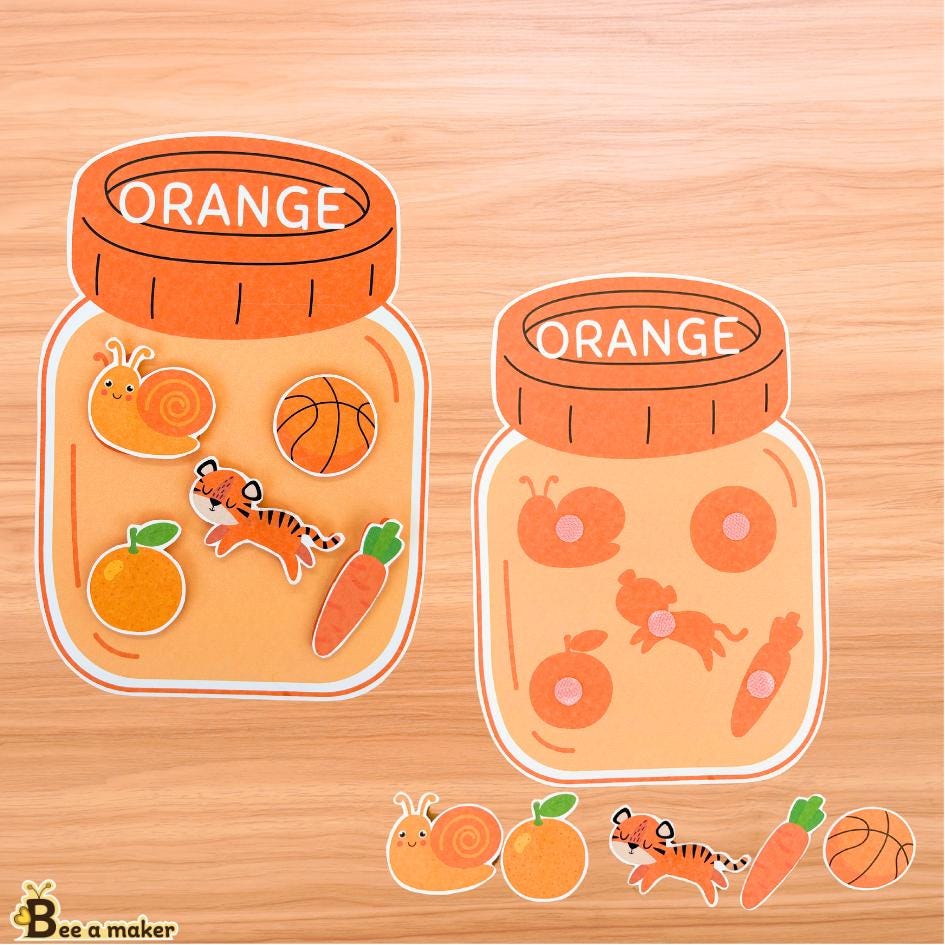 Color Matching Activity for Kids, Sorting Colors in Jars, Toddler Color ...
