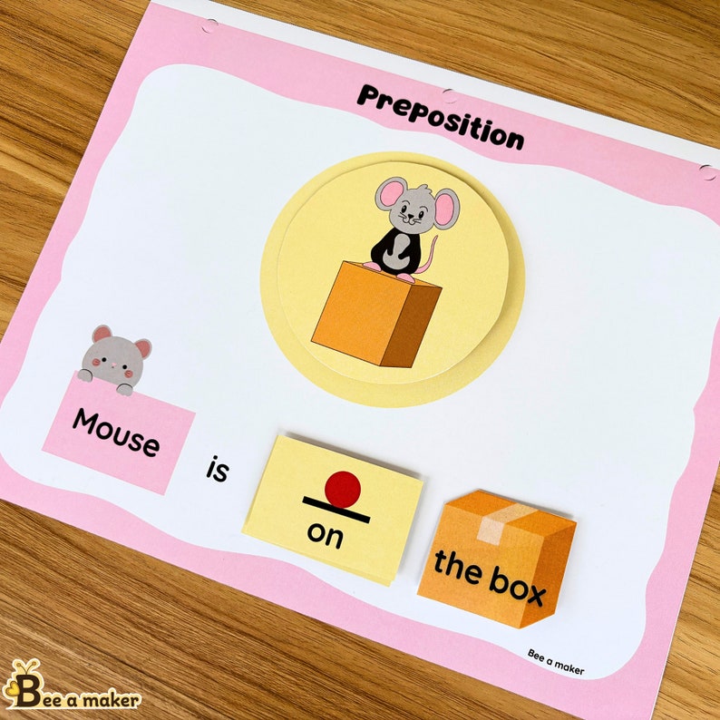 Preposition Busy Book Page - Etsy