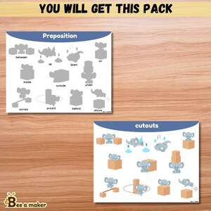 Preposition Matching Activity Printable | Learn Prepositions With ...