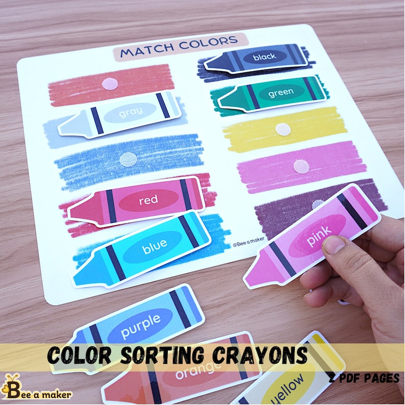 Color Sorting Crayons - Etsy