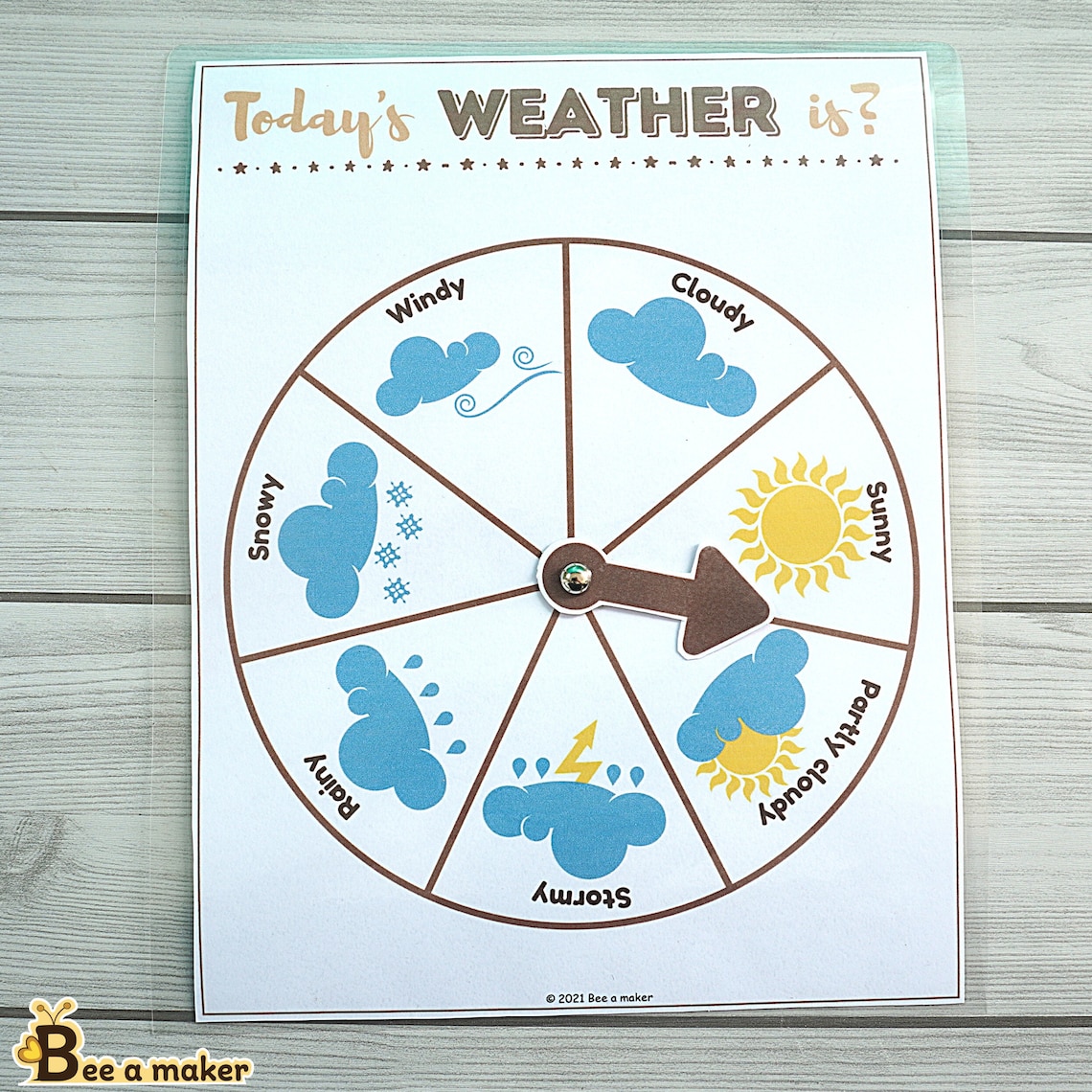 Weather Wheel Printable Busy Book Page for Circle Time or - Etsy
