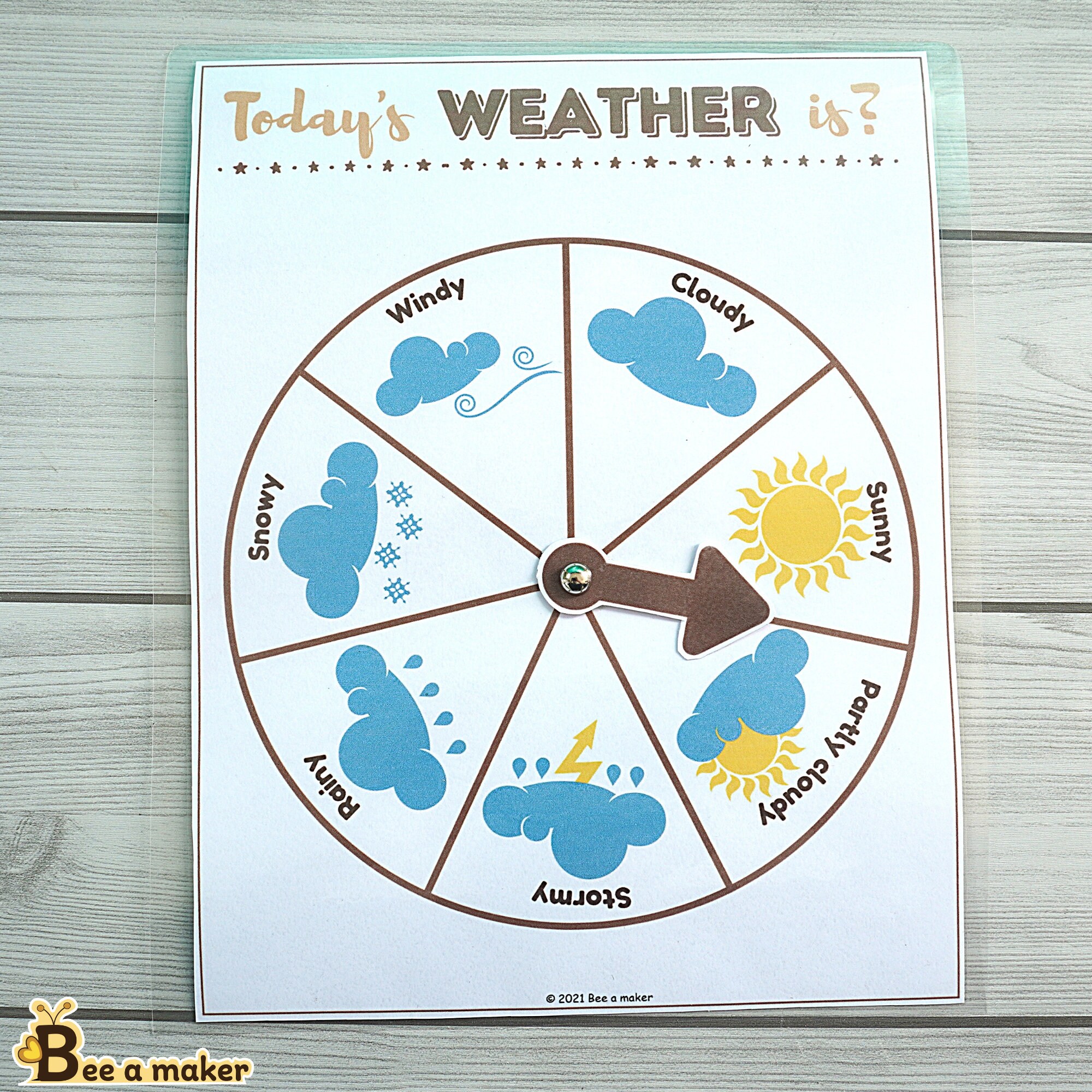 Weather Wheel Printable Busy Book Page for Circle Time or - Etsy