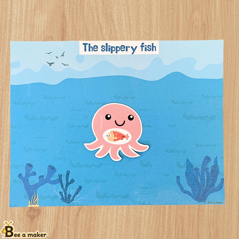 Slippery Fish Busy Book Page - Etsy