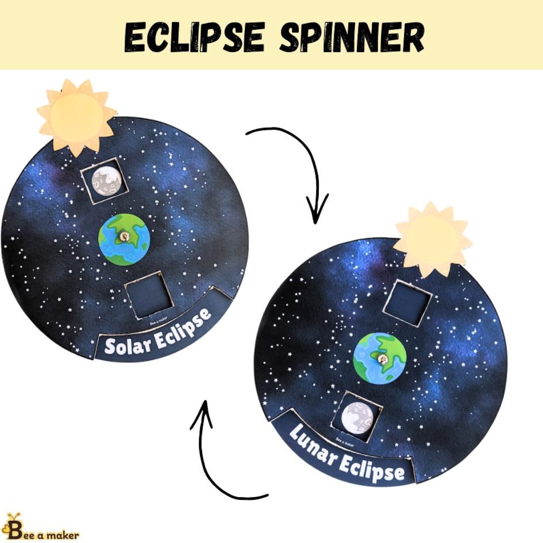 Solar & Lunar Eclipse Interactive Wheel – Science Craft for Kids - Etsy UK