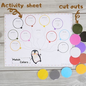 Match Colors Printable Busy Book - Etsy