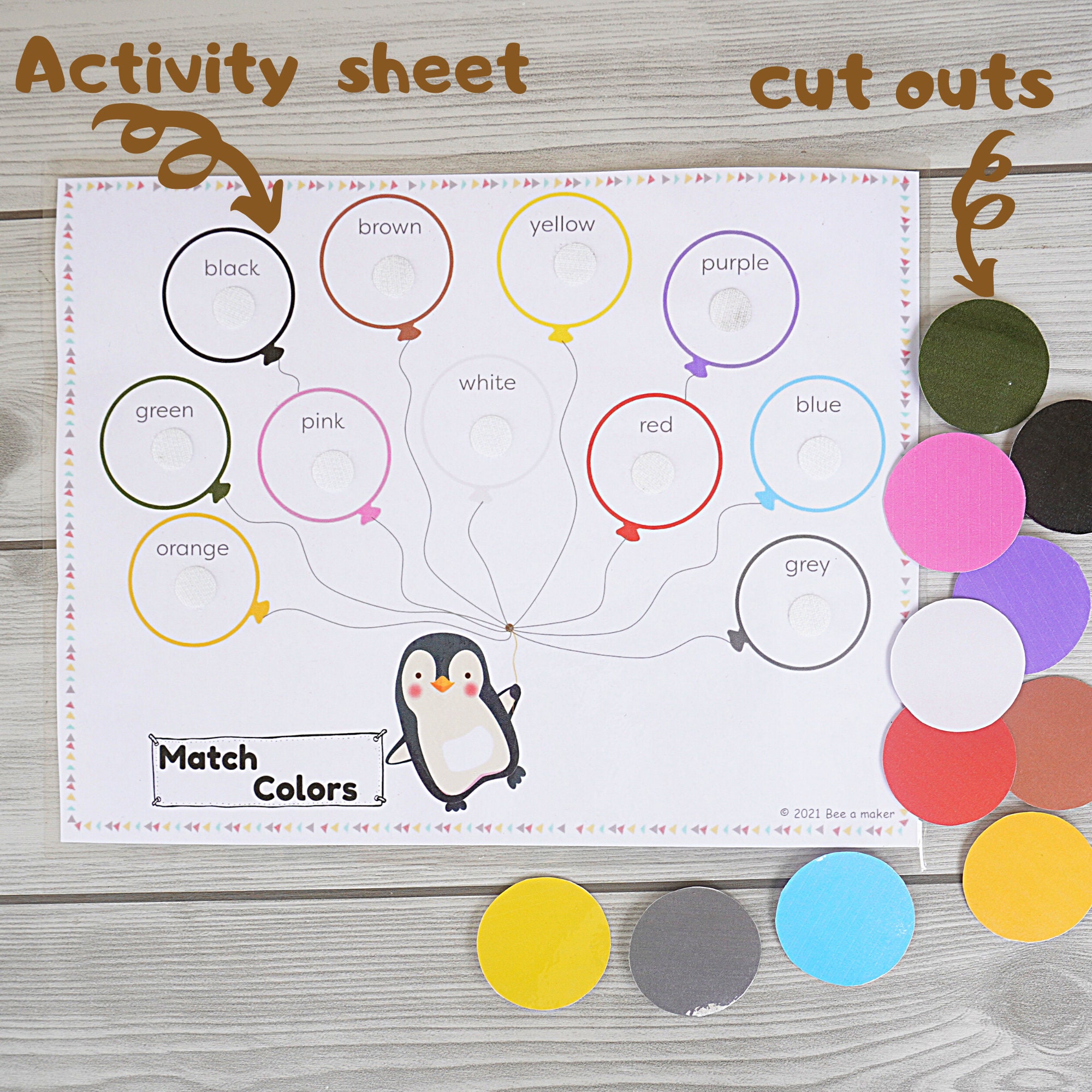 Match Colors Printable Busy Book - Etsy