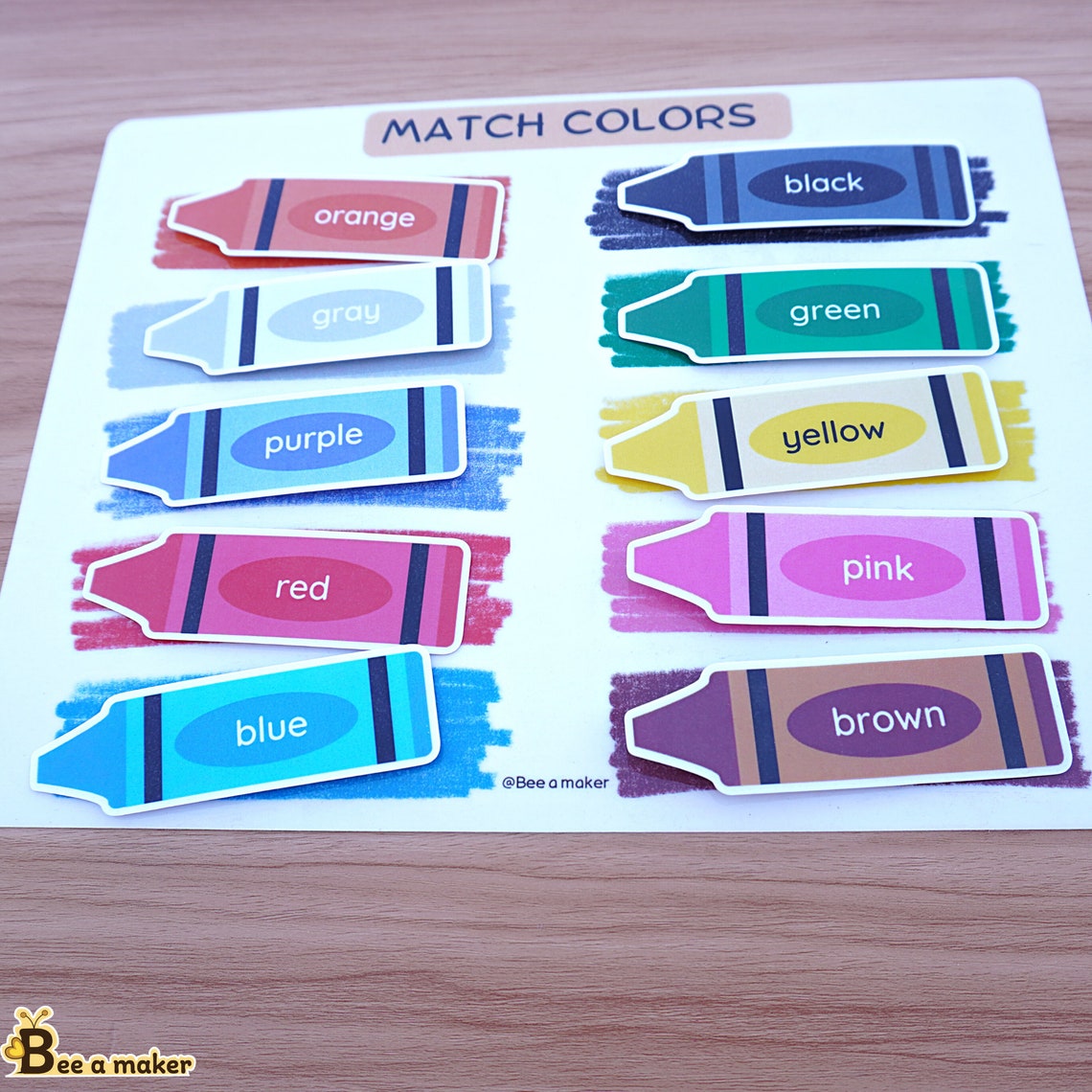 Color Sorting Crayons - Etsy