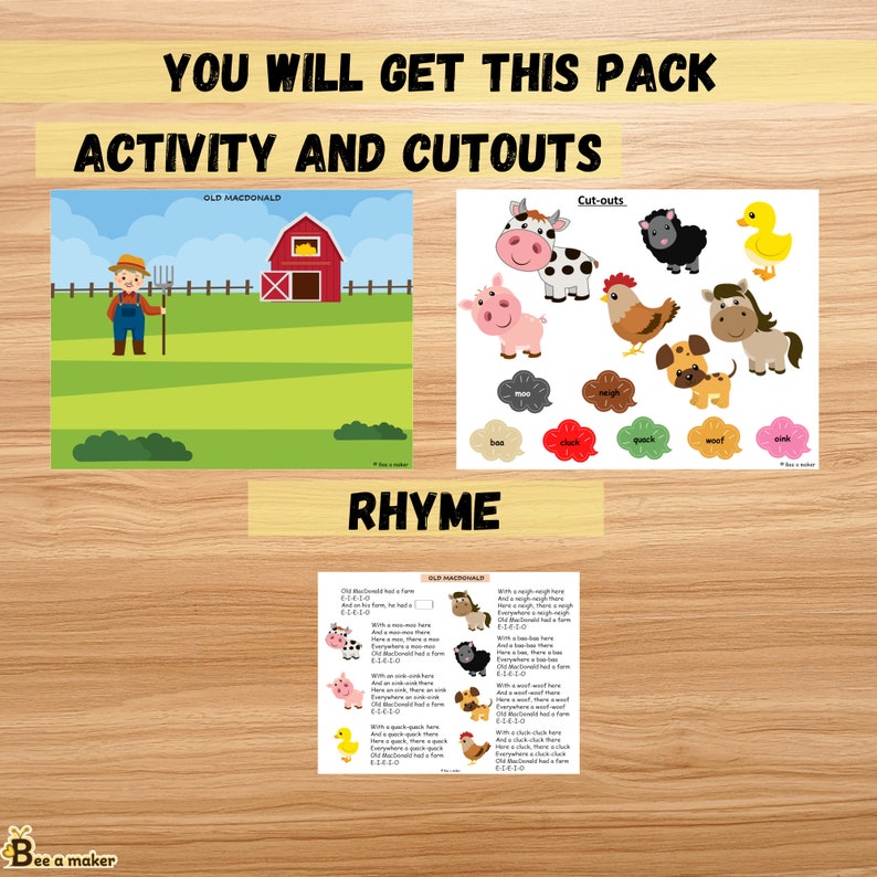 Old Macdonald Had a Farm Nursery Rhyme Busy Book - Etsy