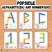 Popsicle Stick Flash Card Bundle(shapes, Alphabet, Numbers, Pattern and ...