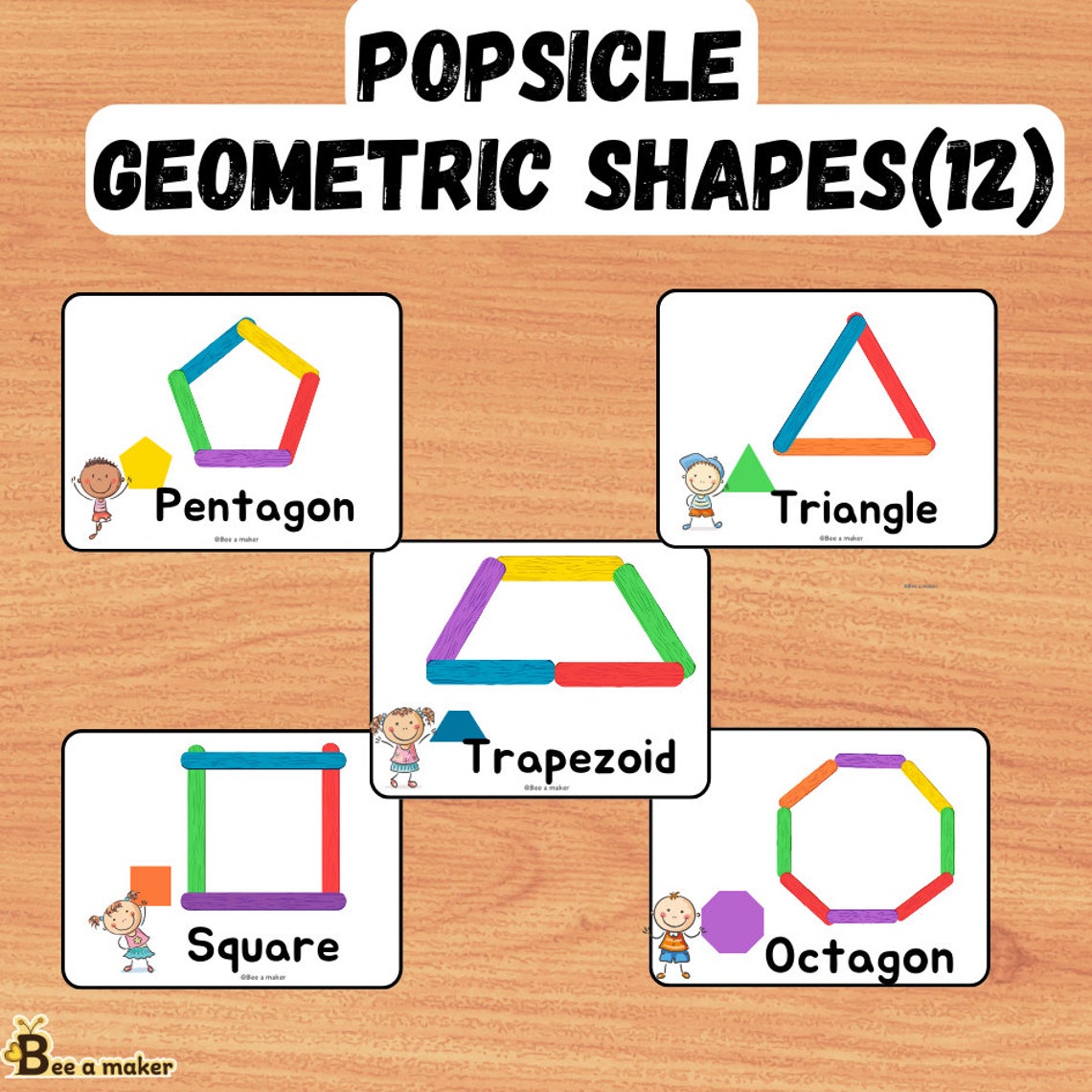 Popsicle Stick Flash Card Bundleshapes, Alphabet, Numbers, Pattern and ...