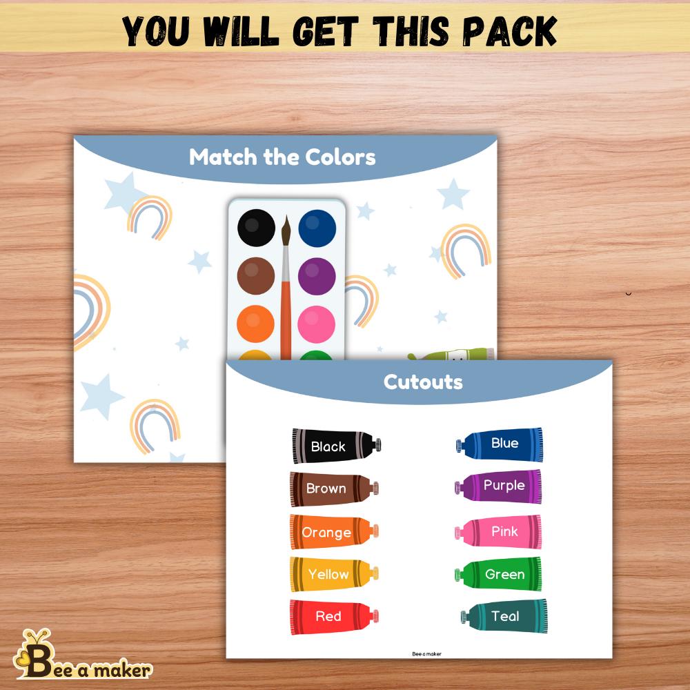 Match the Colors Activity | Printable Paint Color Matching Game ...
