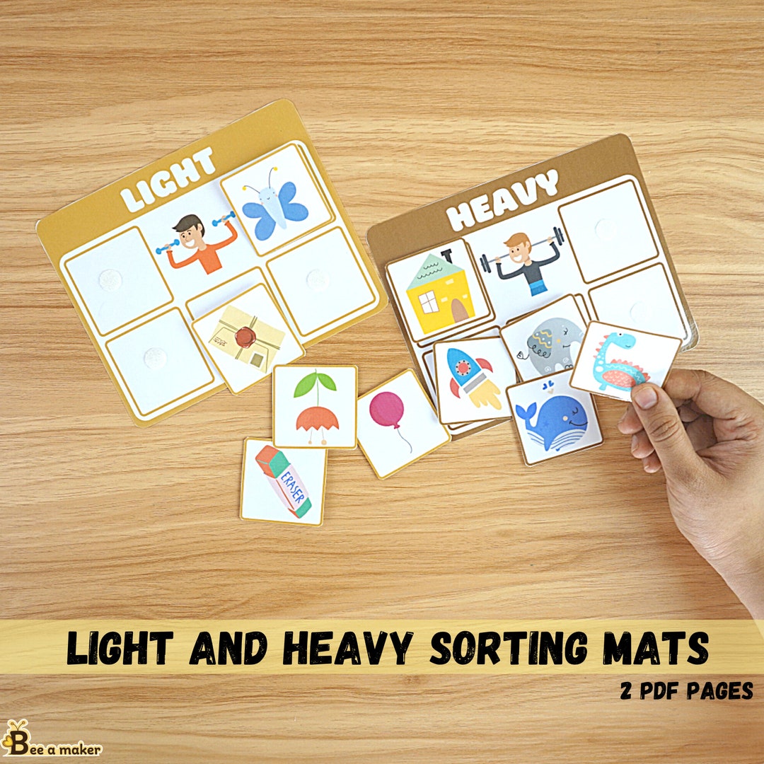 Light and Heavy Sorting Mats - Etsy