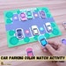 Color Matching Car Parking Printable Activity Busy Book Page - Etsy