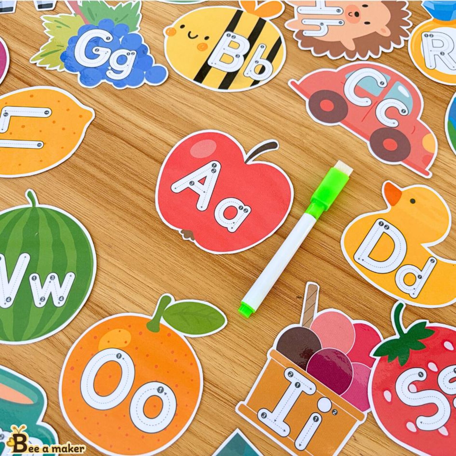 Alphabet Tracing, Flashcard, Montessori Activity - Etsy