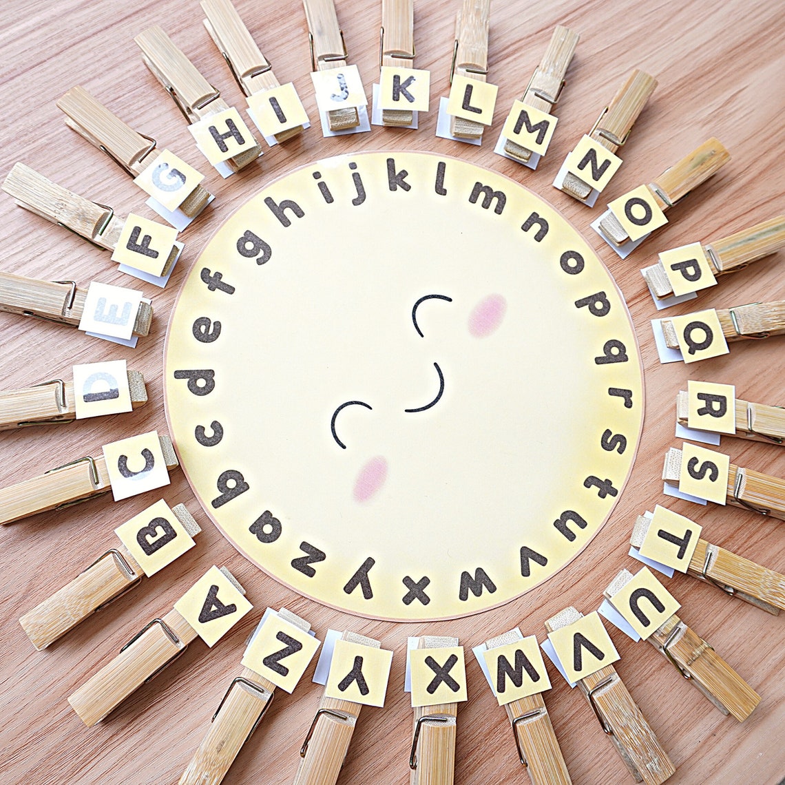 Alphabet Matching Wheel - Etsy