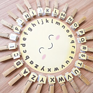 Alphabet Matching Wheel - Etsy