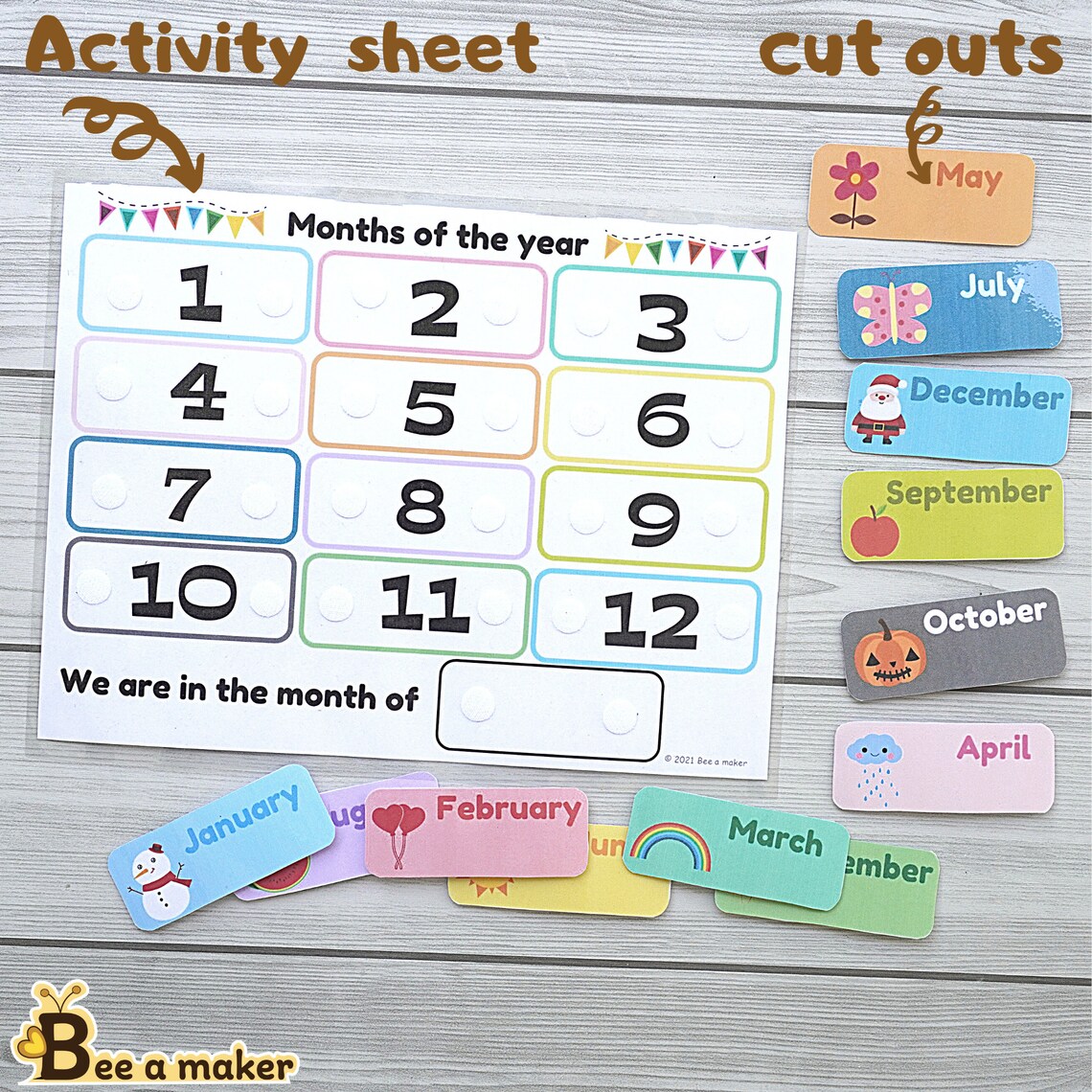 Months of the Year Busy Book Printable Pdf Page Toddler - Etsy UK